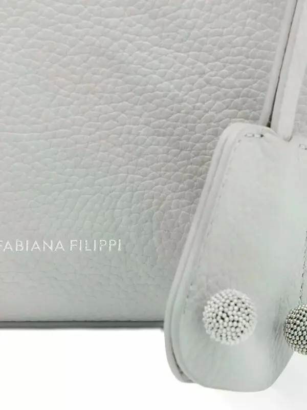 Fabiana Filippi Pebble-grain Tote Bag - Grey