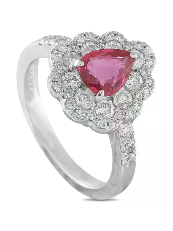 LB EXCLUSIVE Diamond And Ruby Ring - Silver