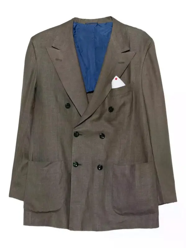 Kiton Double-breasted Pocket Blazer