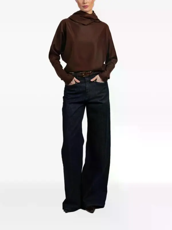 CORTANA Draped High-neck Top