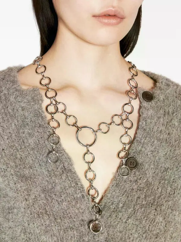 Our Legacy Ring Chain-pendants Necklace - Silver