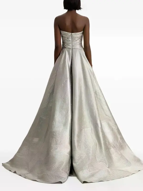 gemy maalouf beaded strapless dress Beaded Strapless Dress