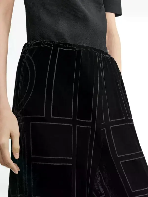 TOTEME Geometric-pattern Trousers - Black