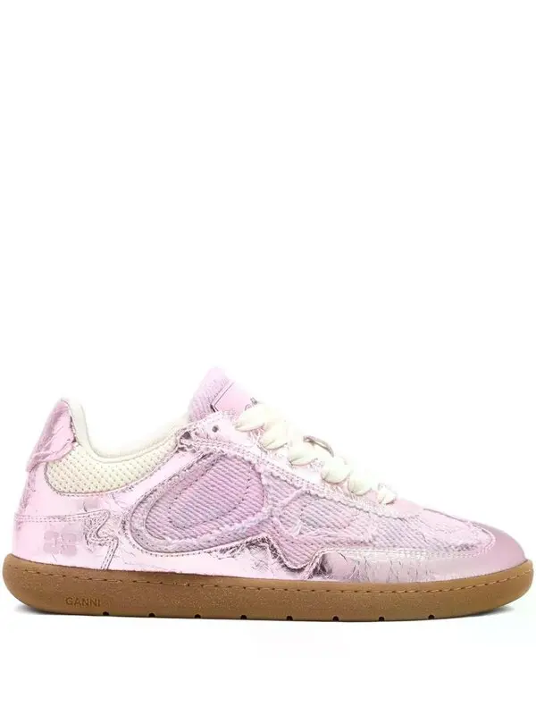 GANNI Metallic Finish Sneakers