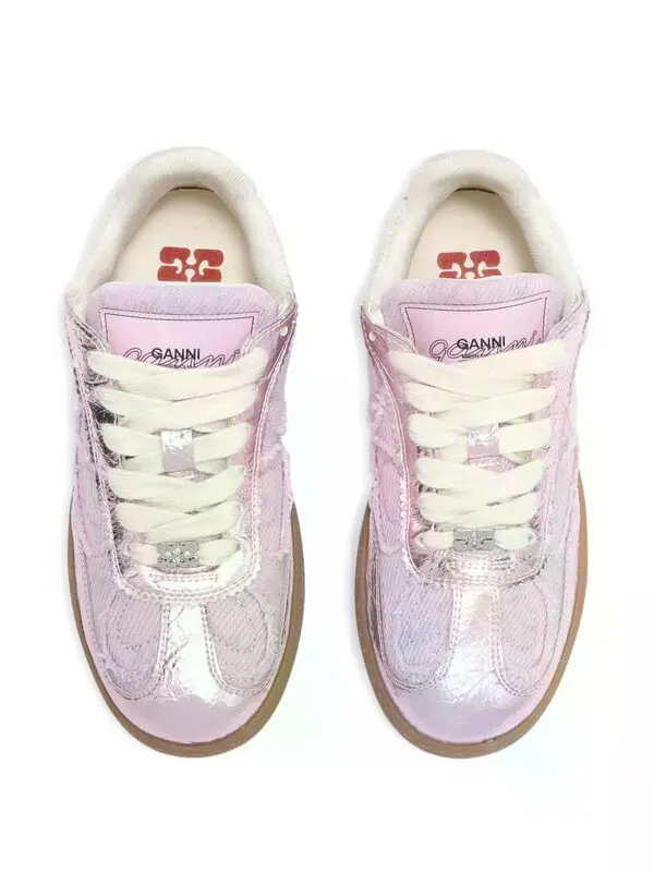 GANNI Metallic Finish Sneakers