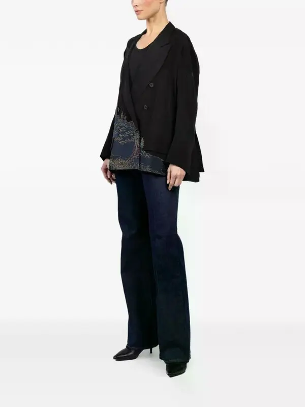IBRIGU Printed Double-breasted Jacket
