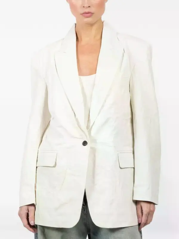 Isabel Benenato Single-button Pocket Blazer