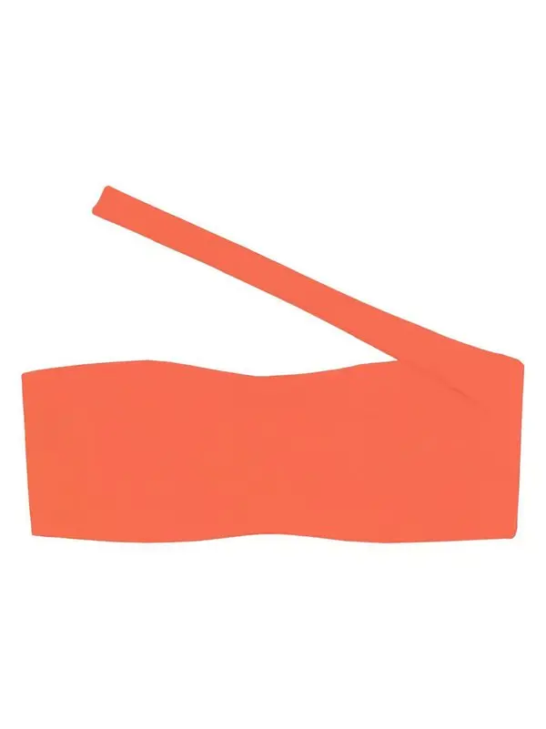 Jade Swim Halo One-shoulder Bandeau Bikini Top - Orange