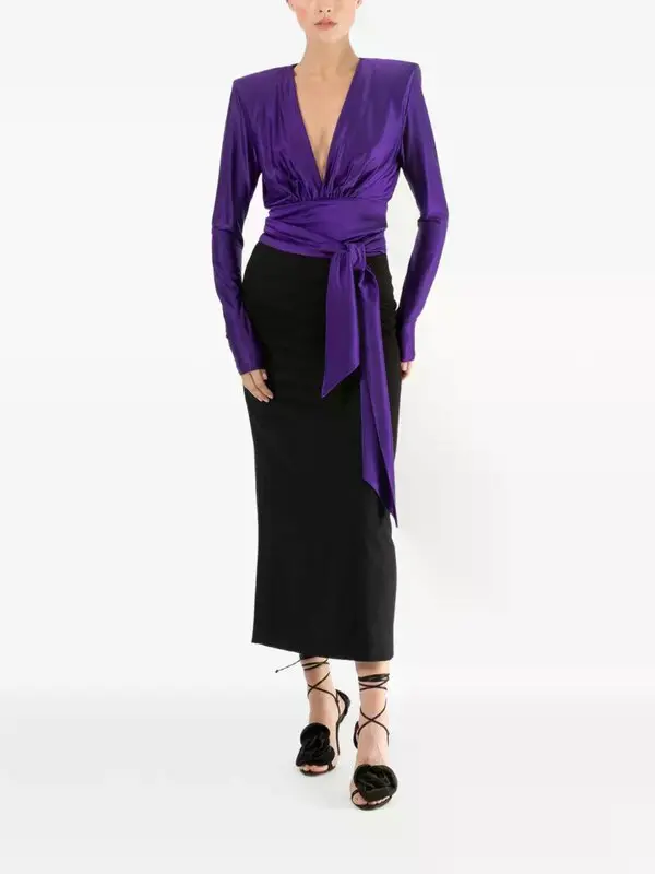 Alexandre Vauthier V-neck Tie Top