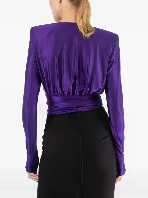 Alexandre Vauthier V-neck Tie Top