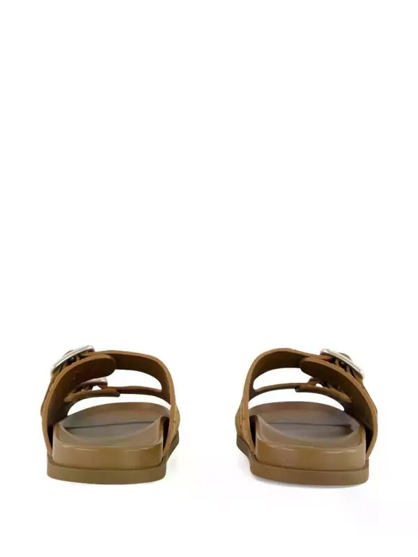 Gucci Gg Monogram Buckle Sandals