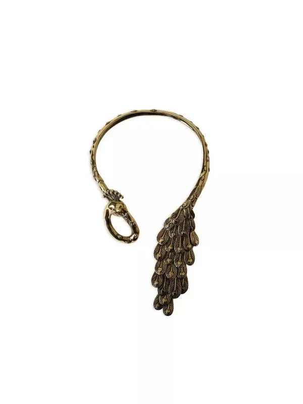 Chloé Feather And Bird Motif Necklace - Gold
