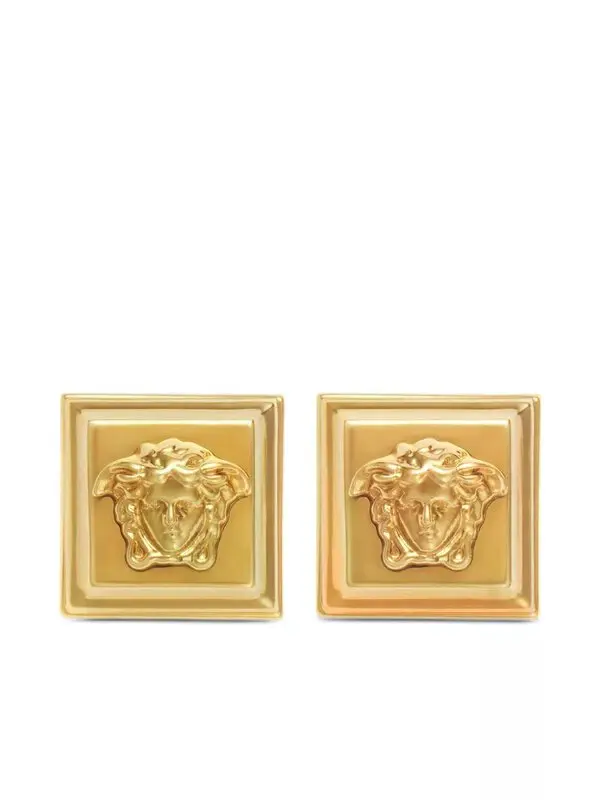 Versace Medusa Square Earrings - Gold