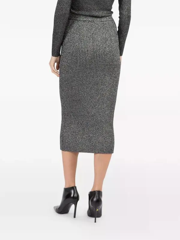 Michael Kors Ribbed Knit Midi Skirt