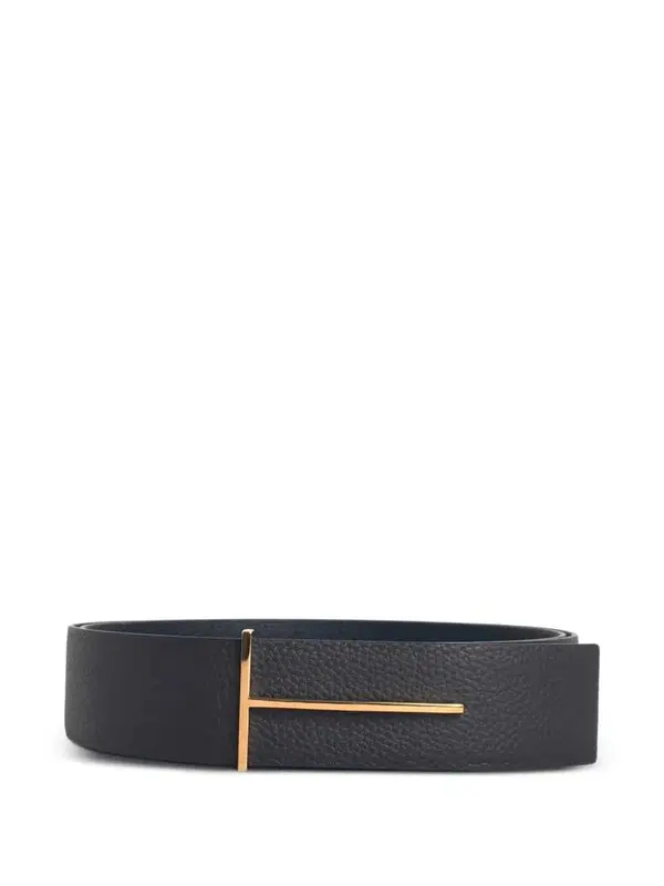 TOM FORD Reversible Belt With T-buckle - Brown