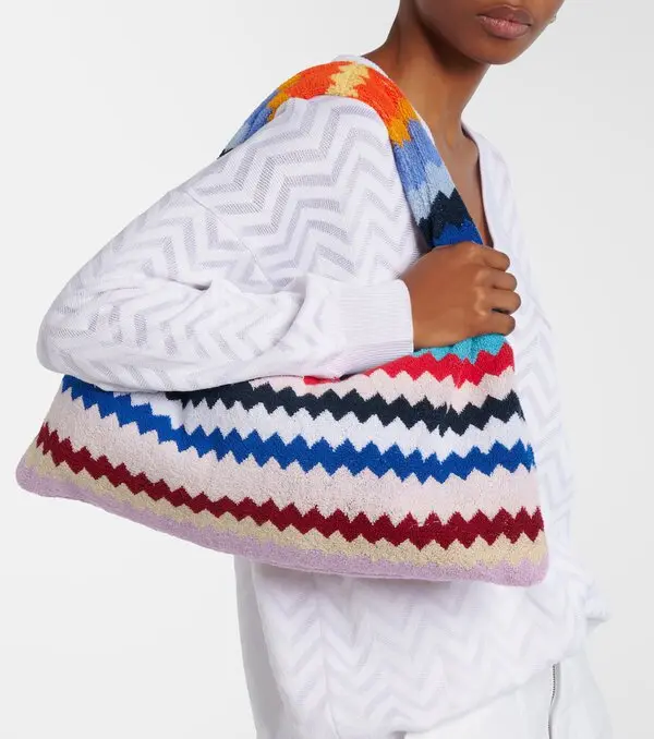 Missoni Zigzag Cotton Terry Top-handle Bag - Multicoloured
