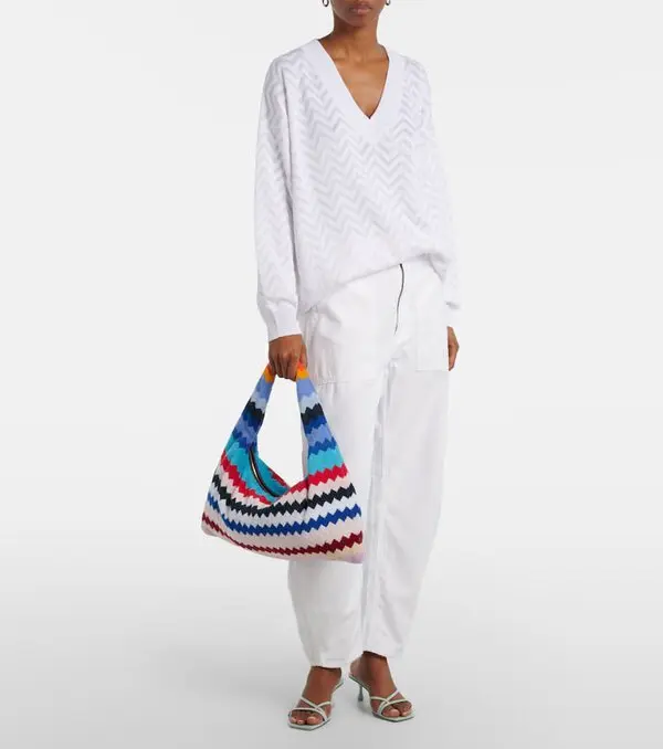 Missoni Zigzag Cotton Terry Top-handle Bag - Multicoloured