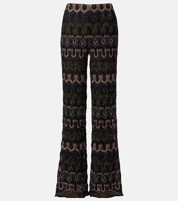 Missoni Intarsia Lame Flared Pants