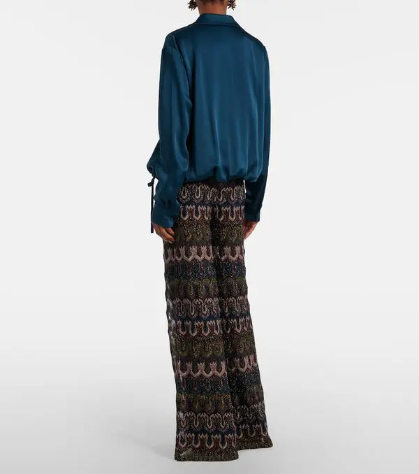 Missoni Intarsia Lame Flared Pants