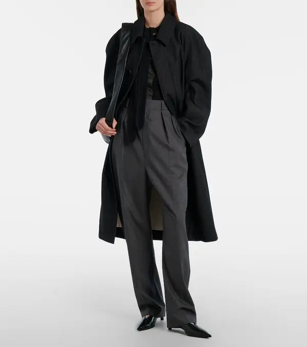 LEMAIRE Asymmetric Cotton And Linen Top - Black