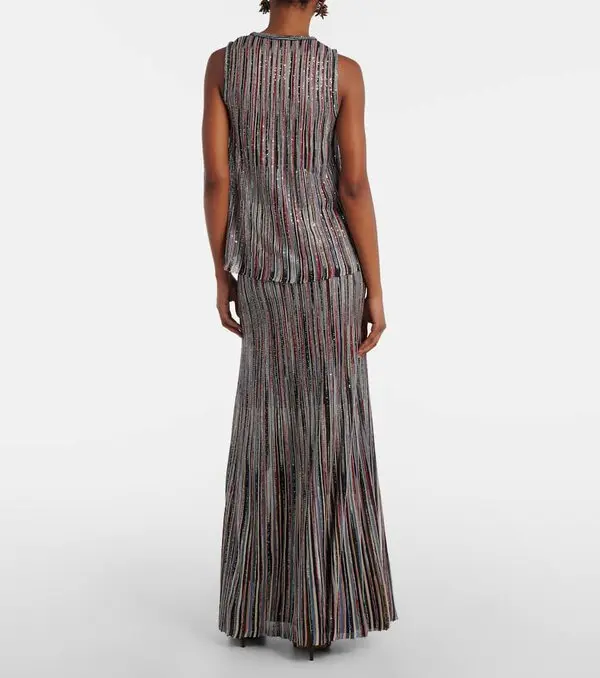 Missoni Striped Lamé Maxi Skirt - Multicoloured