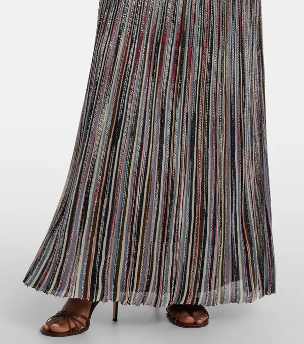 Missoni Striped Lamé Maxi Skirt
