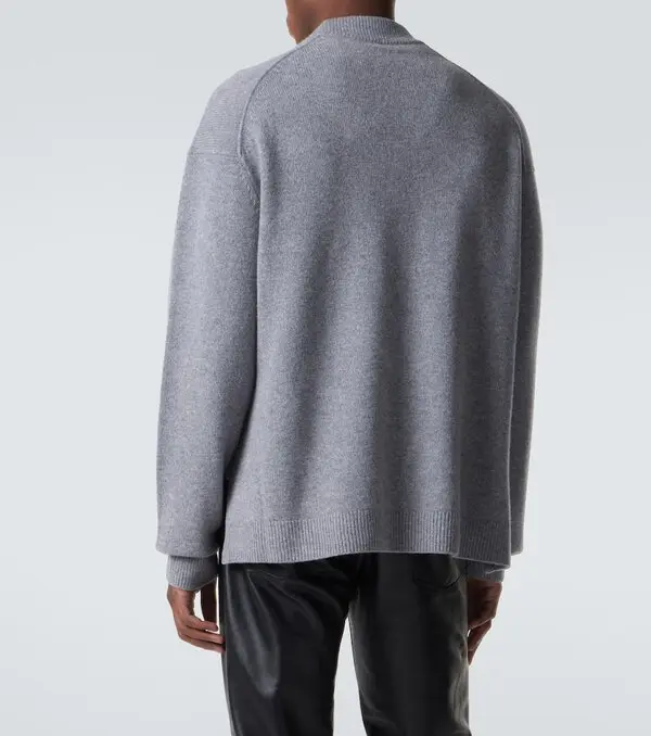 Acne Studios Logo Wool And Yak Cardigan