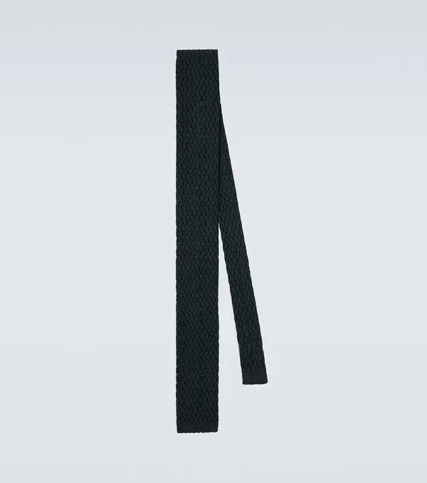 Rubinacci Knitted Silk Tie - Multicoloured