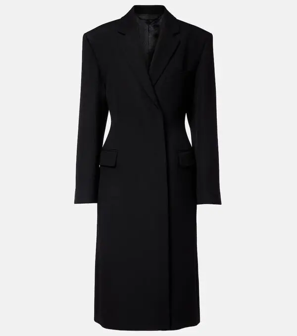 Acne Studios Double-breasted Peplum Wool Coat