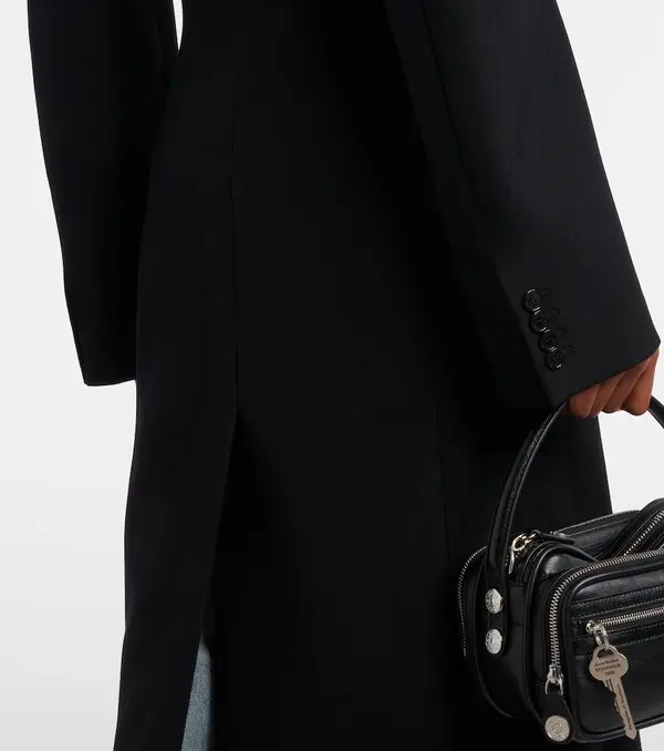 Acne Studios Double-breasted Peplum Wool Coat