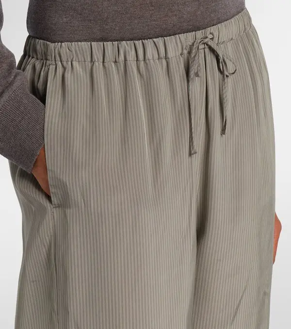 RÓHE Striped Wide-leg Pants - Grey