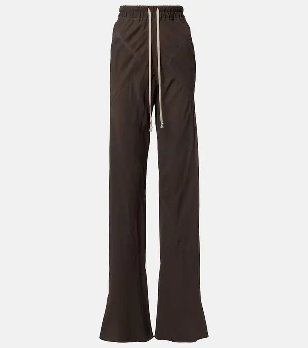 Rick Owens Silk Charmeuse Wide-leg Pants - Brown