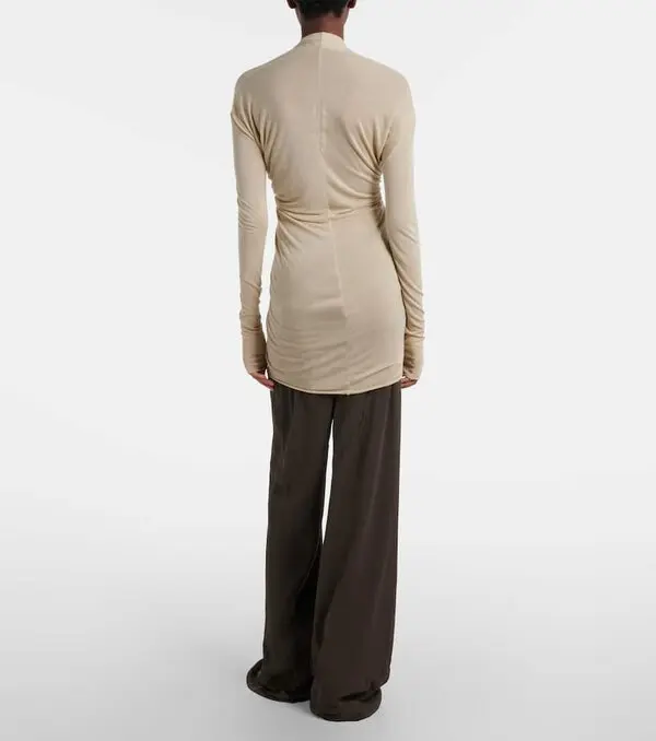 Rick Owens Silk Charmeuse Wide-leg Pants - Brown