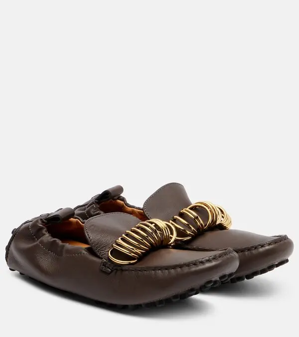 TOD'S Gommino Leather Driving Shoes - Brown