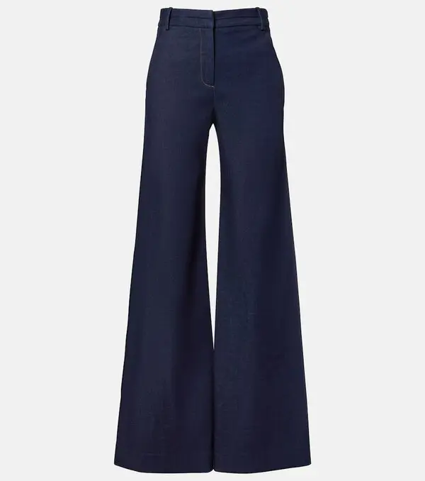 Veronica Beard Crue Wide-leg Jeans - Blue