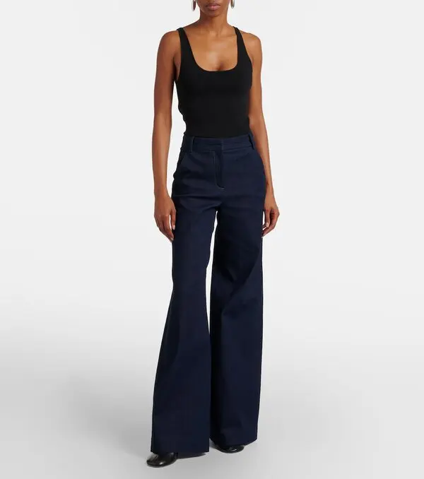 Veronica Beard Crue Wide-leg Jeans