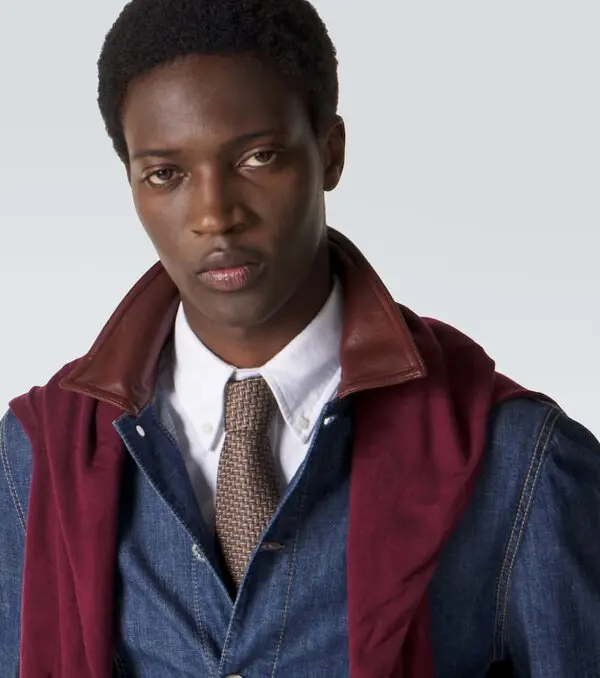 Brunello Cucinelli Silk Jacquard Neck Tie - Brown