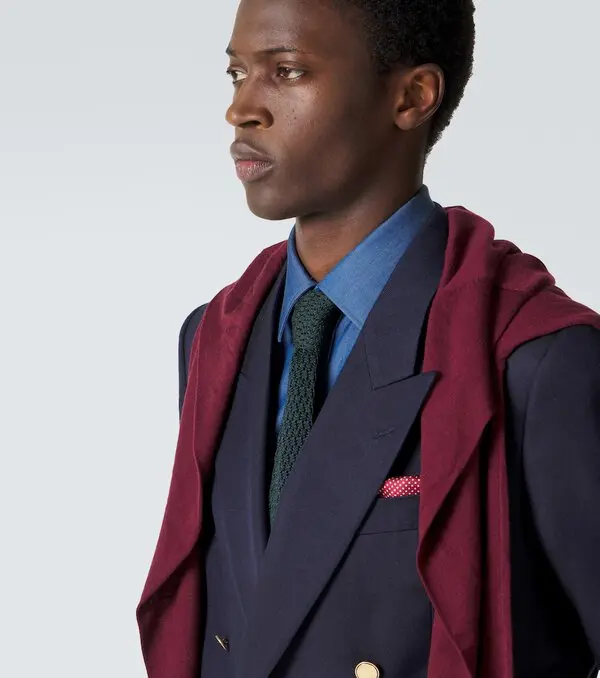 Rubinacci Knitted Silk Tie - Multicoloured