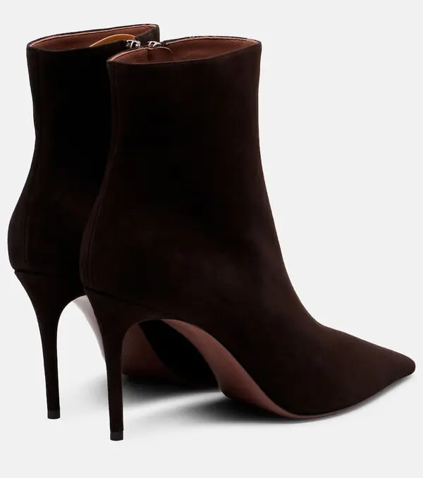 Paris Texas Vera 85 Suede Ankle Boots - Brown