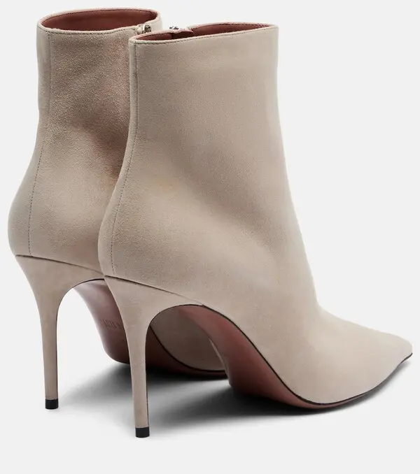 Paris Texas Vera 85 Suede Ankle Boots - Grey