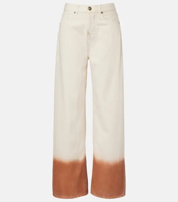 Alanui Shades Of Eden Wide-leg Jeans - White