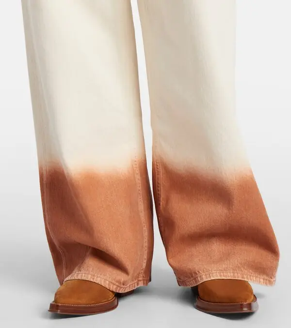 Alanui Shades Of Eden Wide-leg Jeans - White