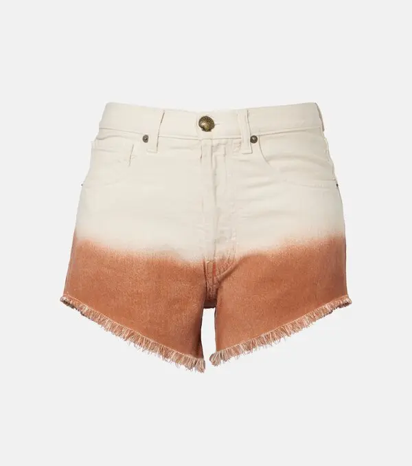 Alanui Shades Of Eden Denim Shorts - White