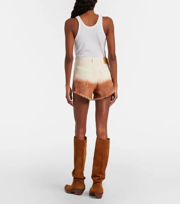 Alanui Shades Of Eden Denim Shorts - White
