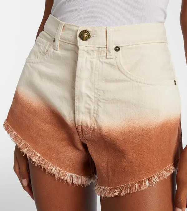 Alanui Shades Of Eden Denim Shorts - White