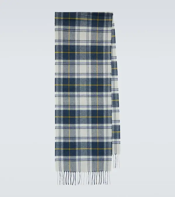 Dunhill Tartan Cashmere Scarf - Blue