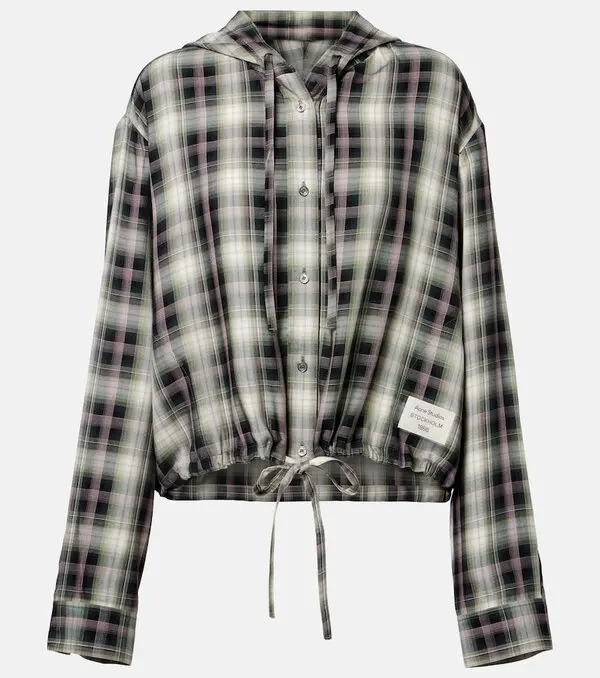 Acne Studios Checked Cropped Overshirt