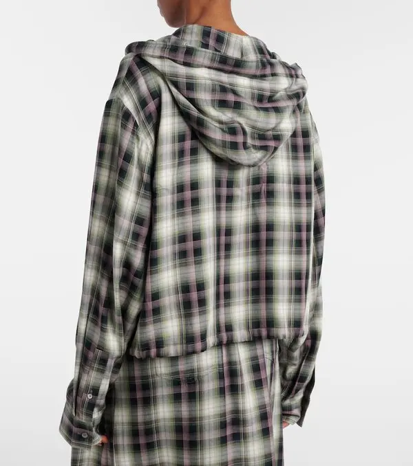 Acne Studios Checked Cropped Overshirt