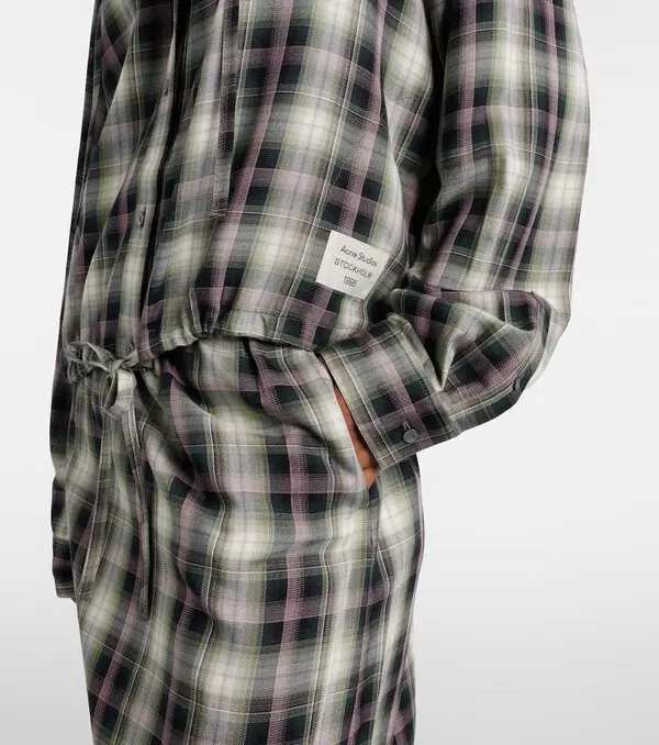 Acne Studios Checked Cropped Overshirt