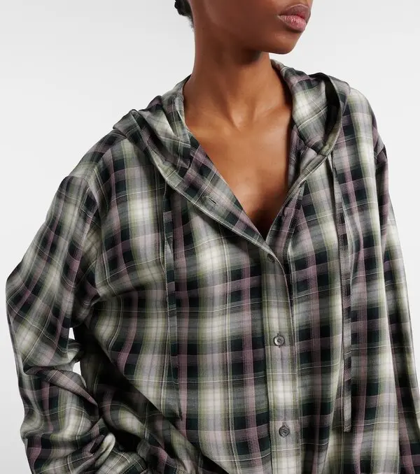 Acne Studios Checked Cropped Overshirt